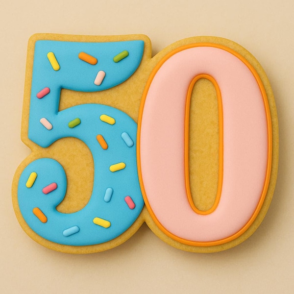 50th Birthday Cookies - Etsy