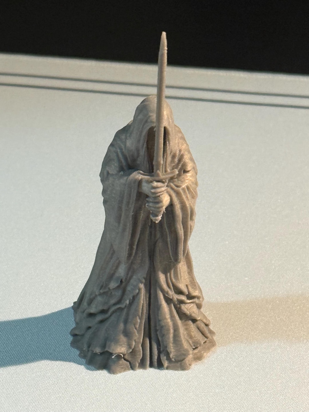 Nazgul Figurine | Lord of the Rings Ringwraith Statue | 3D Printed Grey ...