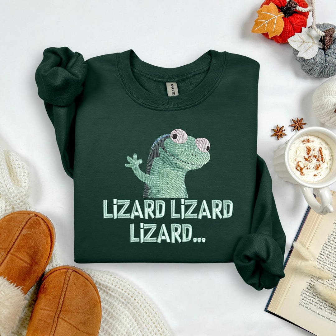 Embroidered Lizard Lizard Lizard Meme Shirt, Meme Lizard Shirt, Lizard ...