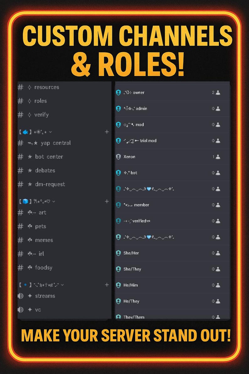 Discord BLUE Server Preset - Etsy