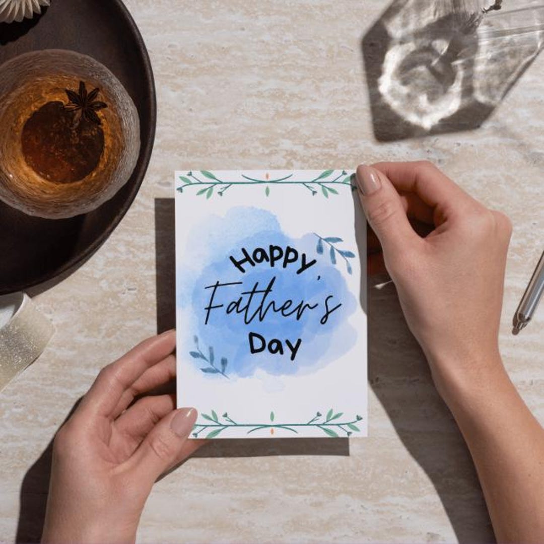 Printable Father's Day Card Template – Happy Father's Day Greeting Card ...