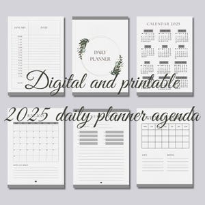 Minimalist Daily Planner – Printable and Digital PDF | Editable ...
