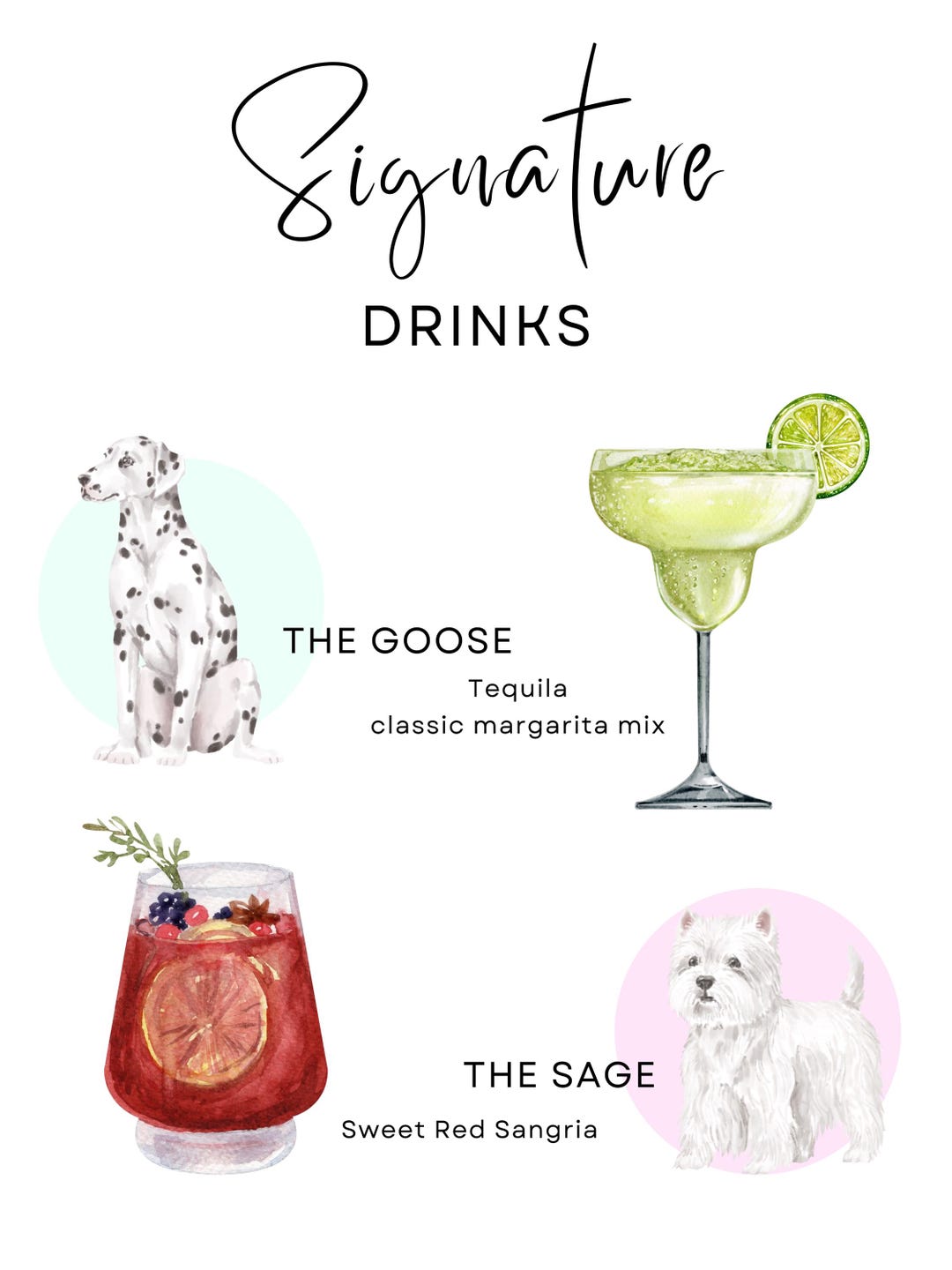 Customizable DRINK MENU - Easy to Use Digital Template. Comes With ...