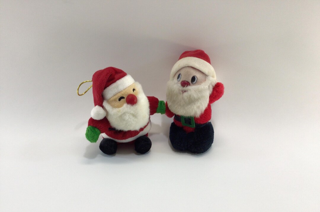 Plush Santa Claus 2 Small Santa's Russ and Chosun Vintage Christmas ...