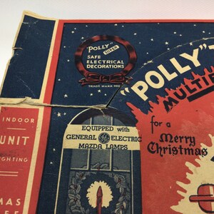 Polly Tree Lighting Set Vintage Christmas Lights 7 Bulb Strand No 57 ...