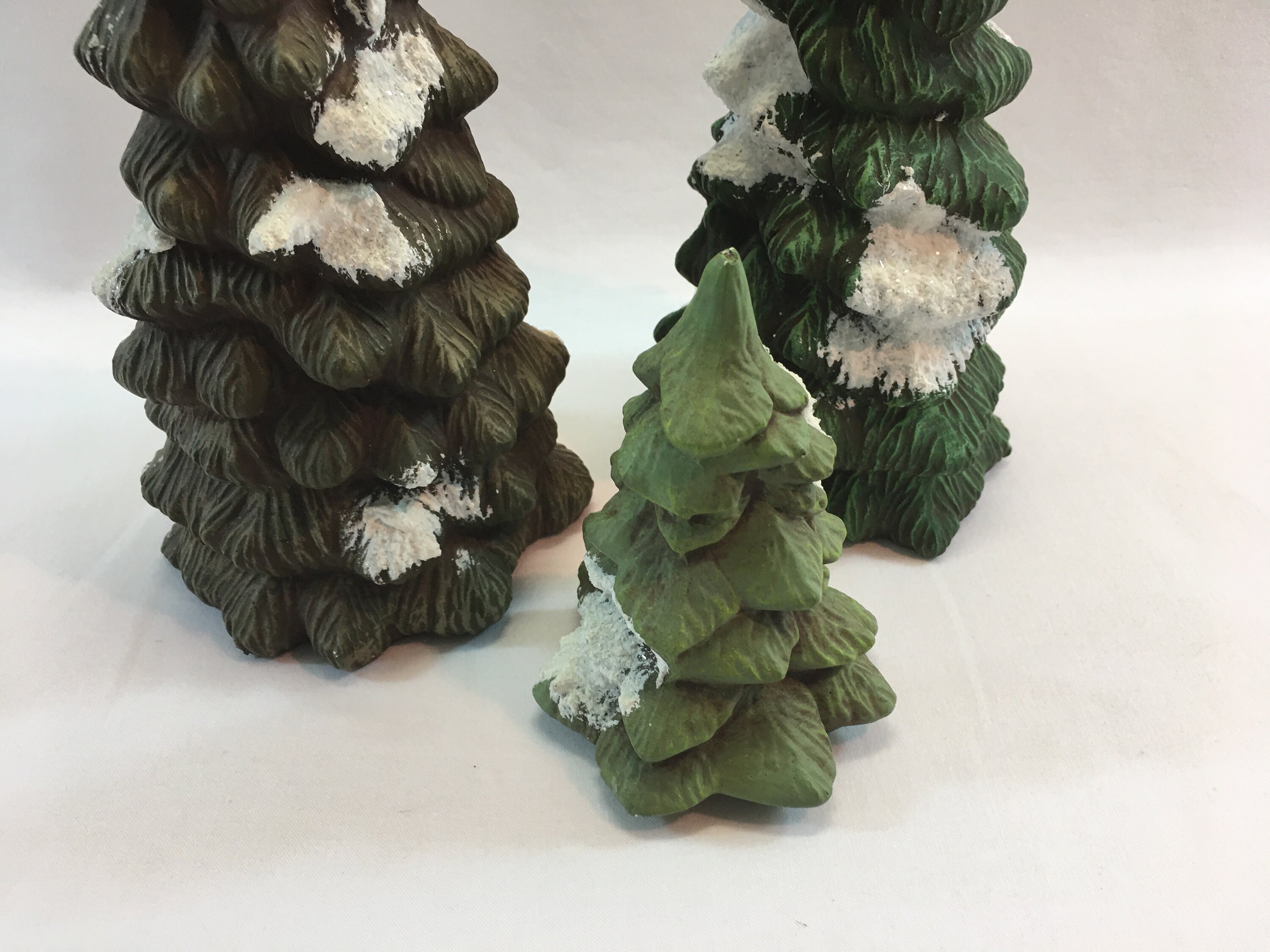 Ceramic Winter Trees for Holiday Decoration Snow Capped - Etsy.de