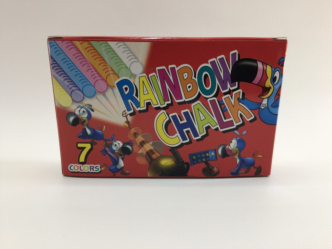 Rainbow Sidewalk Chalk 7 Colors Kellogg's Toucan Sam Vintage ...
