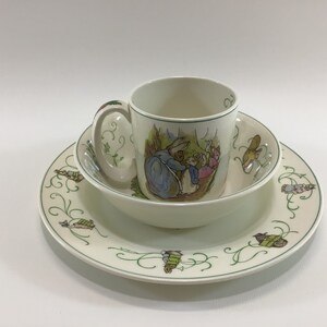 Beatrix Potter Peter Rabbit CM6466 3 Piece Dish Set 1950's - Etsy