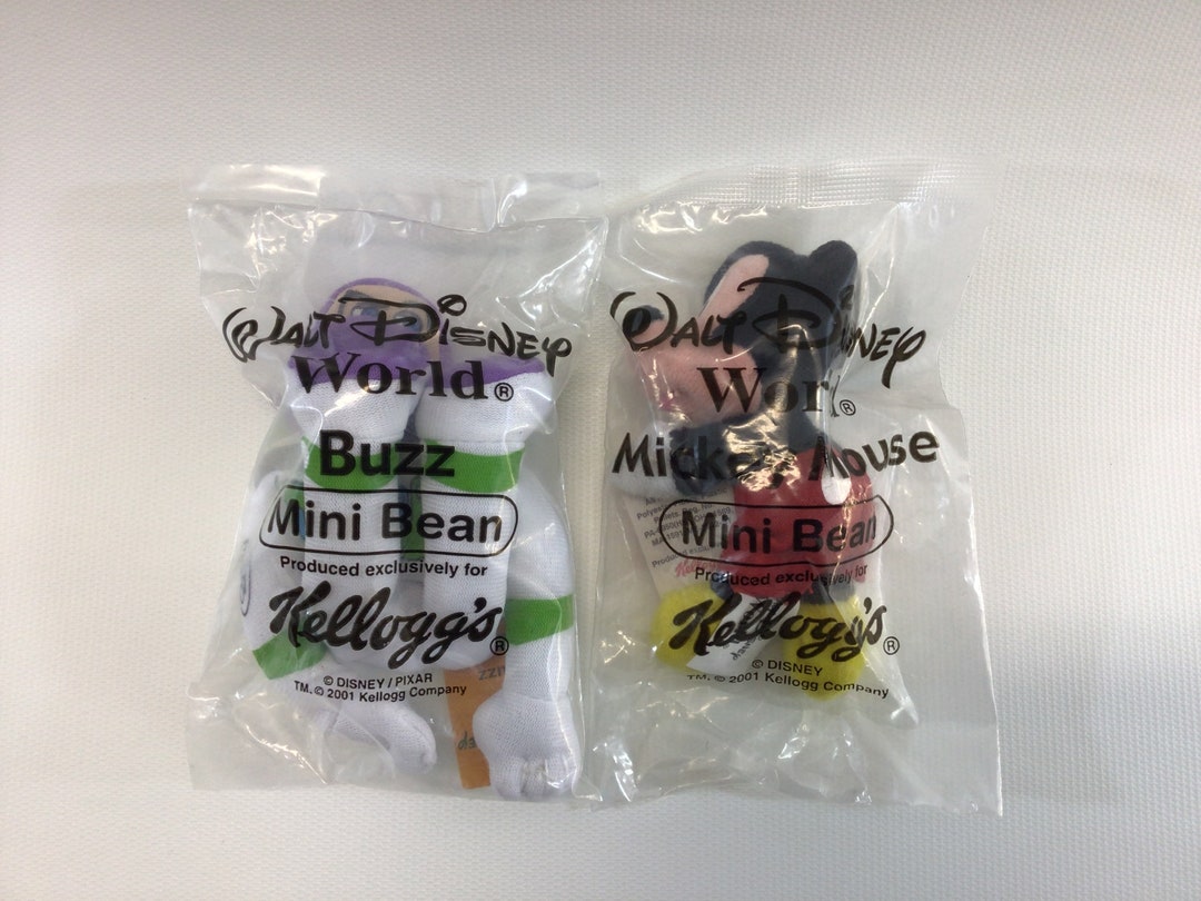 Cereal Box Premiums Plush Toys Buzz Lightyear and Mickey Mouse Mini ...