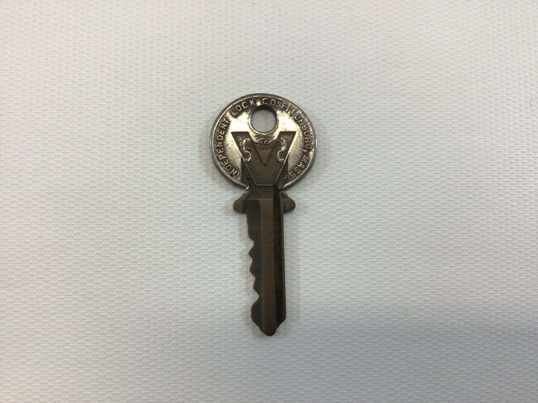 Vintage Brass Door Key Independent Lock Co Fitchburg Mass - Etsy