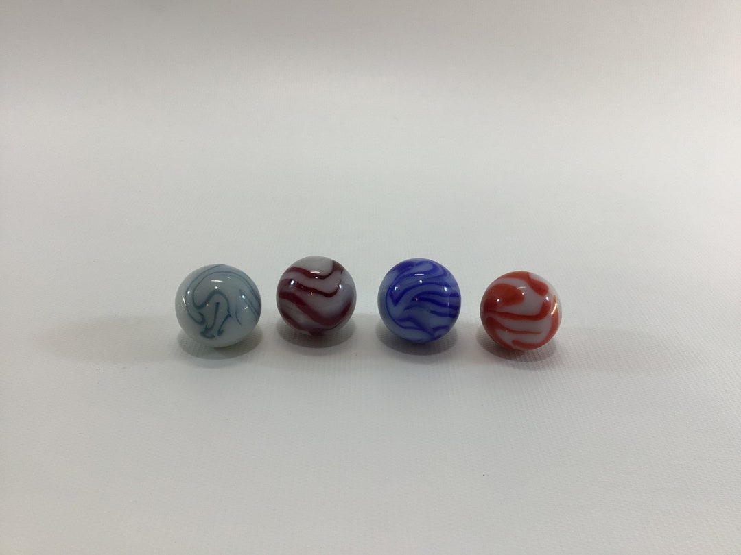 Opaque Swirl Shooter Vintage Machine Made Toy Marbles Lot of 4 Mixed ...