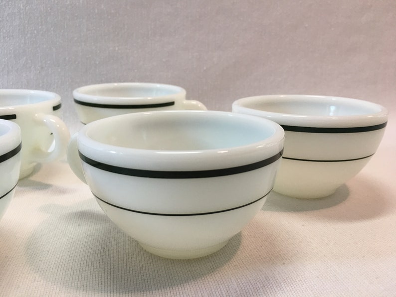 Pyrex Corning Coffee Cups Vintage Retro White Glass with Army | Etsy