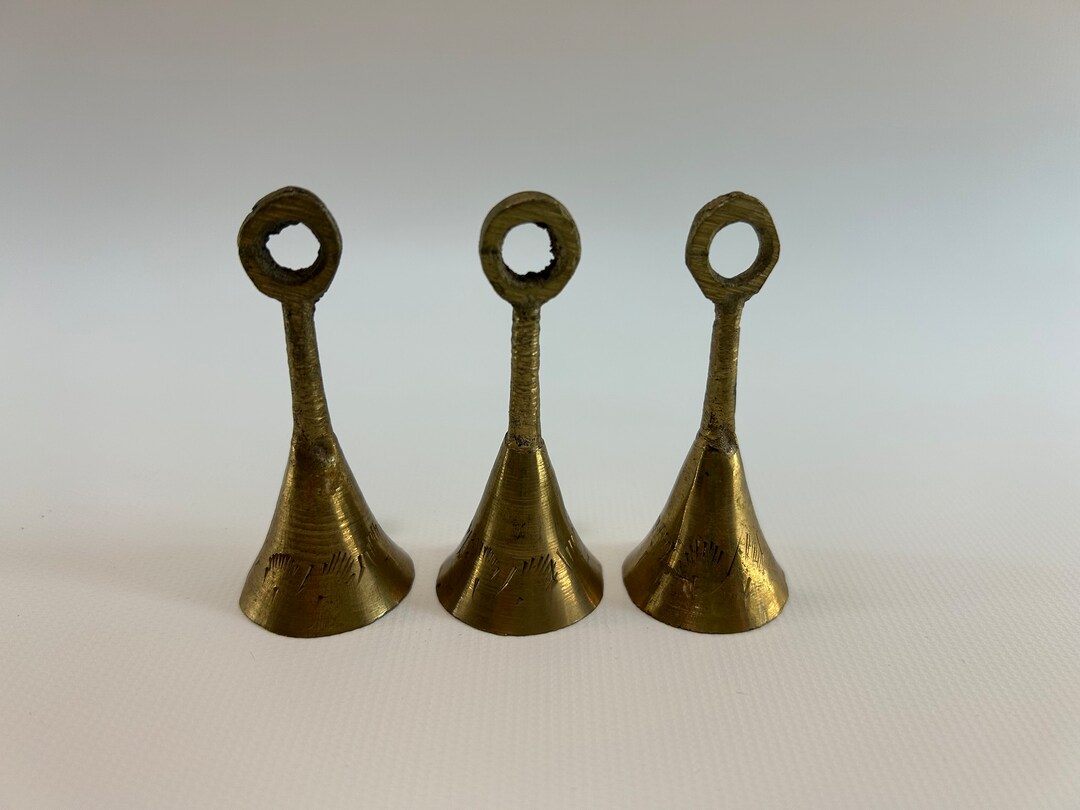 Small Brass Bells Set Witch Bells With Long Stem Protection Magic DIY ...