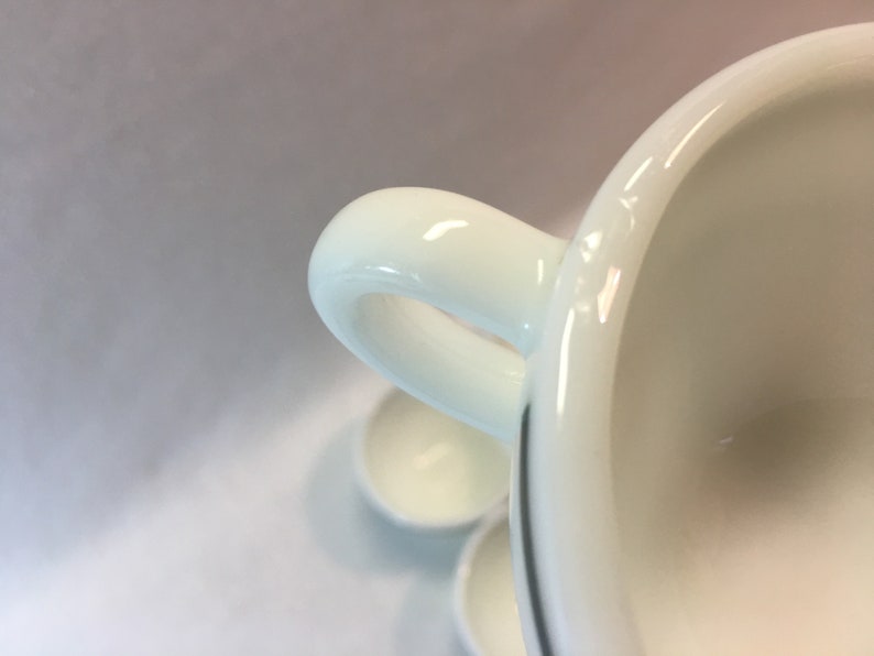 Pyrex Corning Coffee Cups Vintage Retro White Glass With Army - Etsy