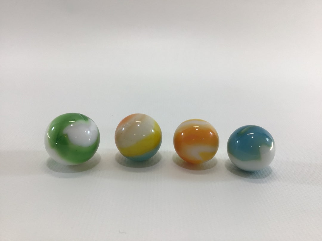 Opaque Patch Shooter Vintage Machine Made Toy Marbles Lot of 4 Mixed ...