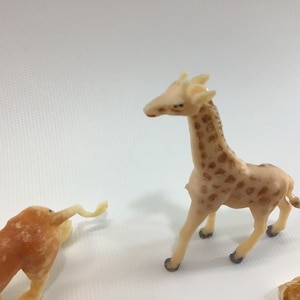 Wild Animals 1970s Plastic Collectible Toy Figurines 9 Assorted Species ...