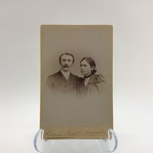 Antique Victorian CDV Cabinet Card Portrait Photograph Young Couple ...