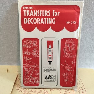 Vintage Artex Hot Iron Transfer Patterns for Textile Painting ...