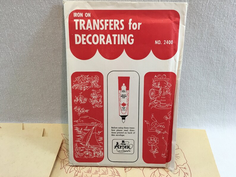 Vintage Artex Hot Iron Transfer Patterns for Textile Painting ...