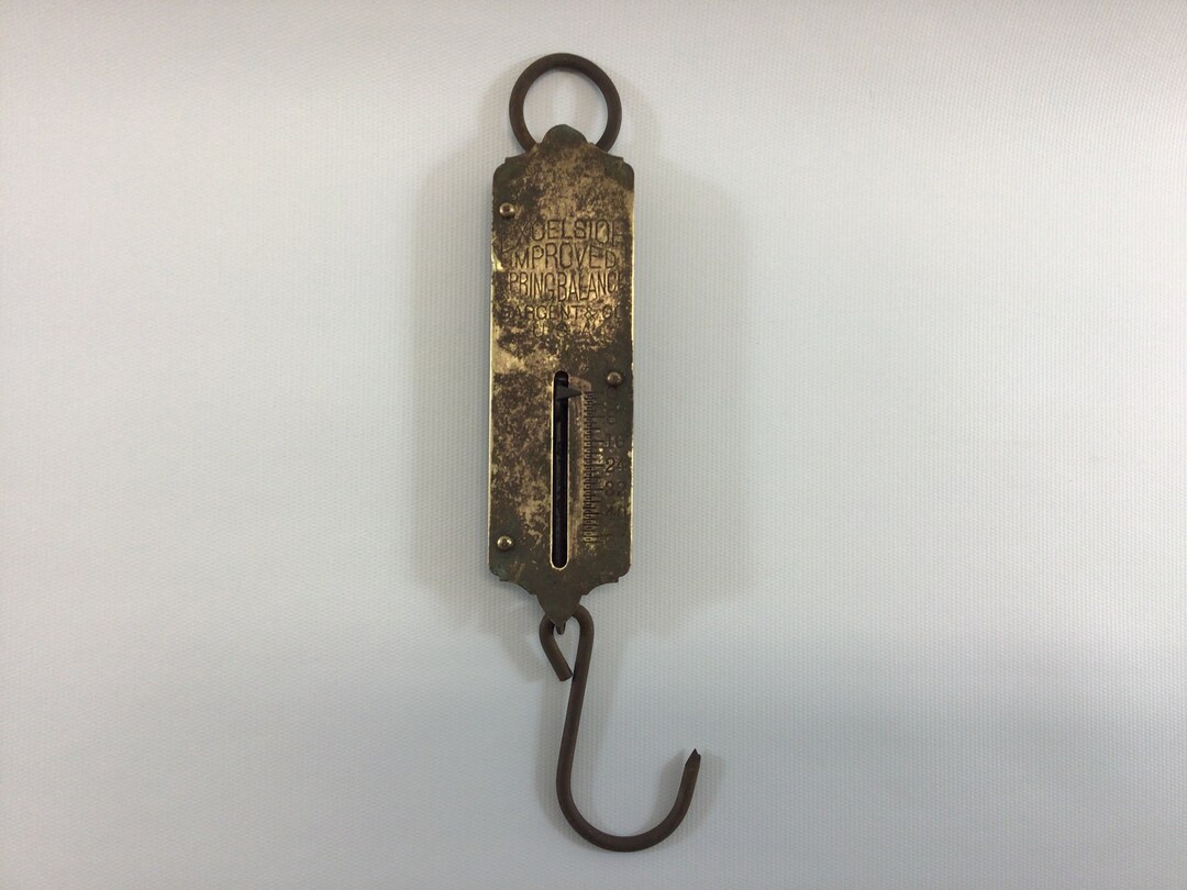 Excelsior Spring Balance 50 Lb Scale With Brass Faceplate Antique ...