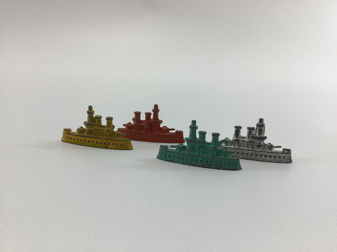 Cracker Jack Prize Battleship 1920s Vintage Miniature Toy Cold Painted ...