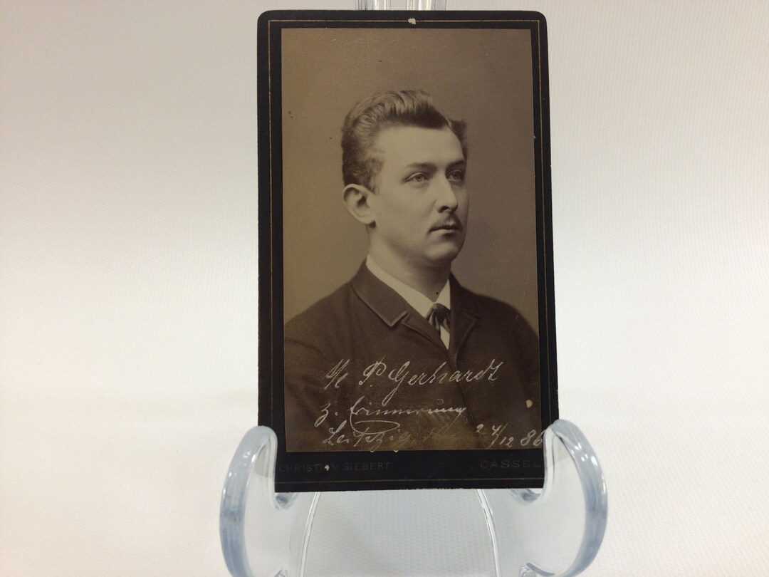 Antique CDV Cabinet Card Photograph 1886 Paul Gerhardt Victorian ...