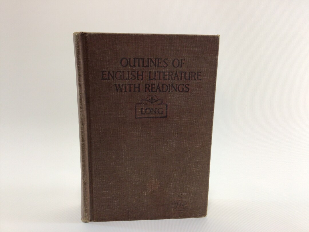 Antique Textbook Outlines of English Literature With Readings Copyright ...