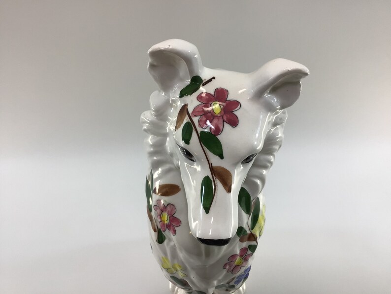 Ceramic Collie Dog Figurine 14 Hand Painted Mid Century - Etsy