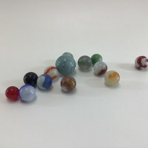 Assorted Vintage Marbles Lot of 13 Includes One Opaque Blue Swirl ...