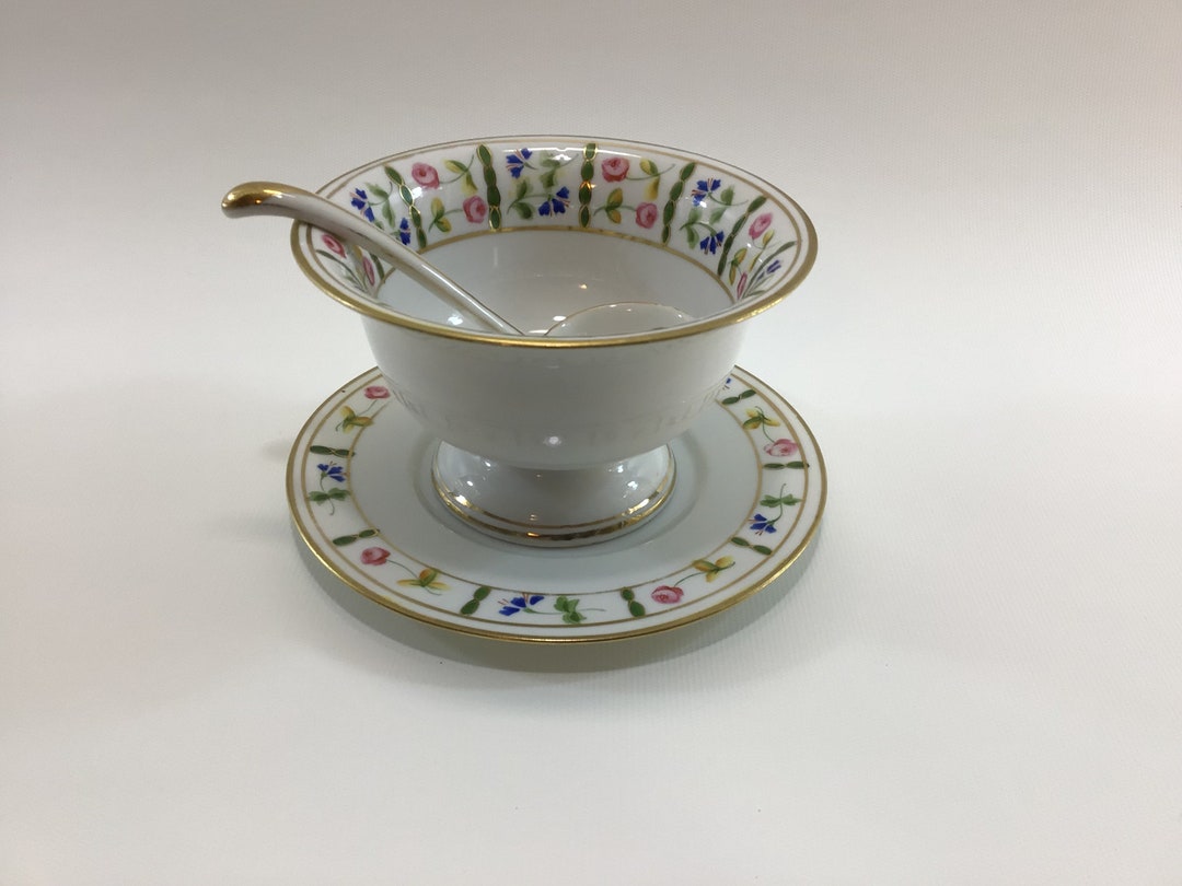 Nippon Jam / Condiment Set Antique Noritake Porcelain With Floral Motif ...