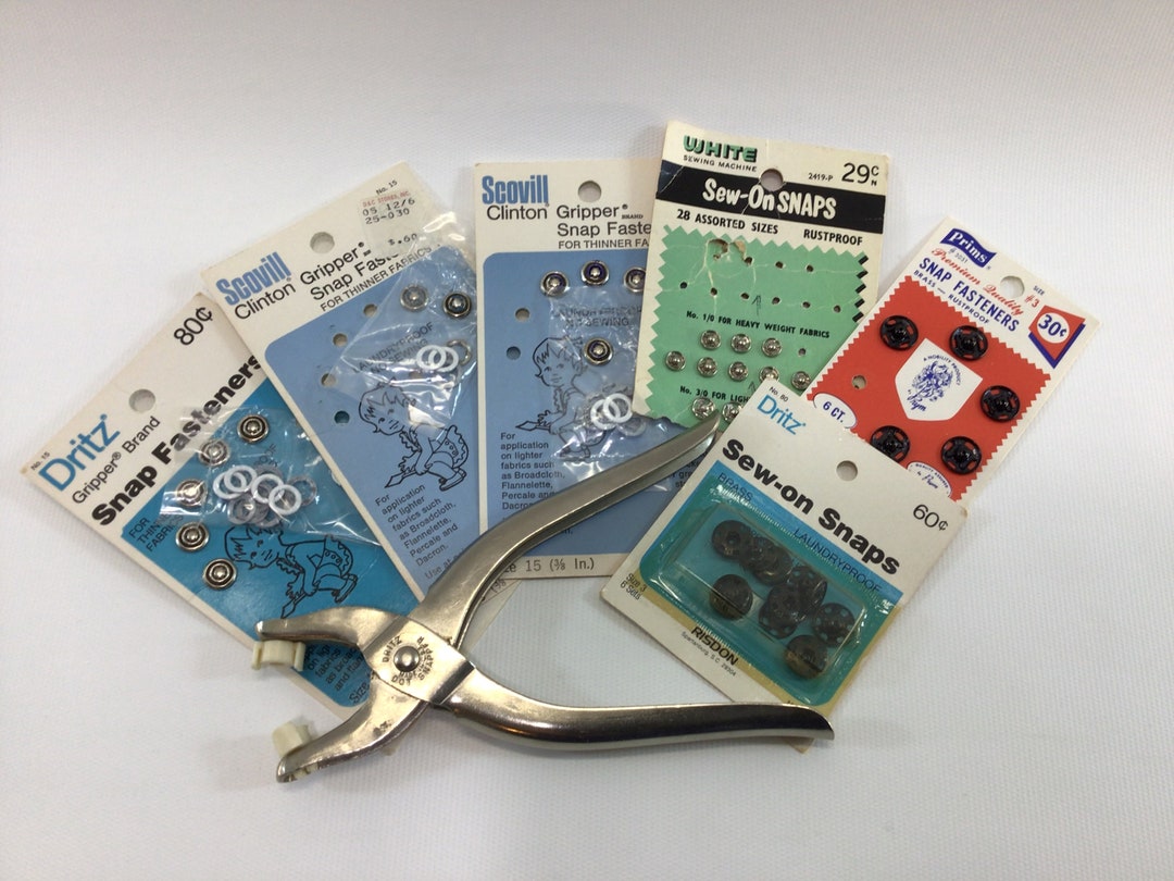Snaps Fasteners Lot Vintage Mid Century Sewing Notions - Etsy