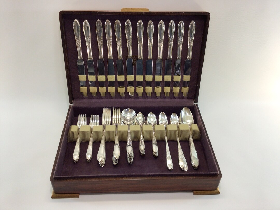 12 Place Setting Flatware Service Set 70 Pcs King Edward National ...