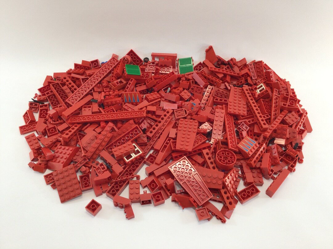 Lego Assorted Red Parts and Pieces Lot - Etsy