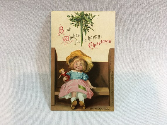 Antique Christmas Postcard Ellen Clapsaddle International Art - Etsy