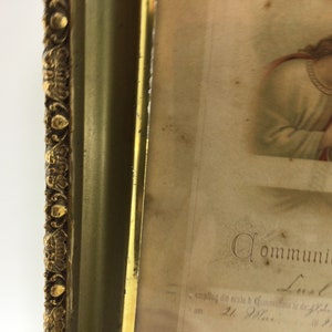 Framed 1899 First Communion Certificate 8 X 10 Antique Religious Home ...