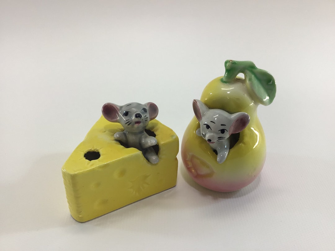 Lego Cute Mice Fruit and Cheese Figurine Set Mid Century Made in Japan ...