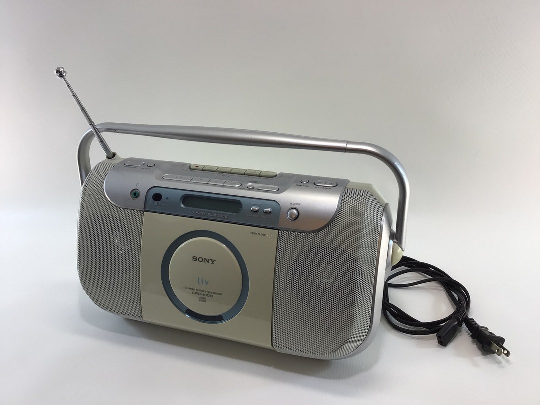 Sony LIV CD Radio Cassette Corder Portable Combo Model CFD-E100 Vintage ...