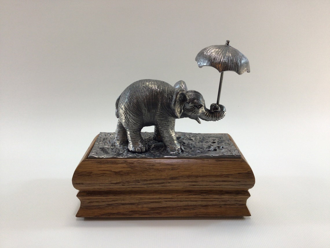 Pewter Elephant Music Box NIKI Vintage 1987 Ricker Bartlett | Etsy