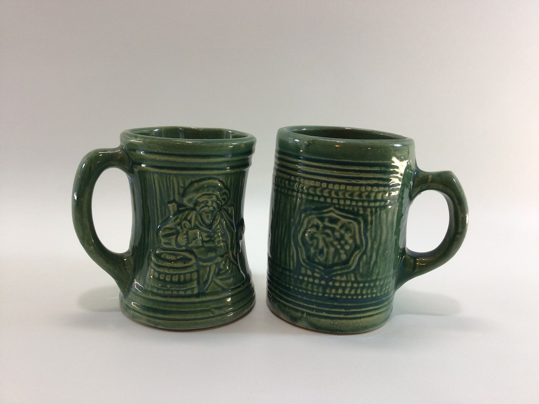 Coffee Mug Tankards Mccoy Pottery Ceramic Stoneware Green Buccaneer ...