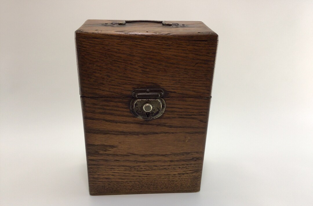 Antique Hardwood Storage Container the Everything Barber Box ...