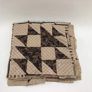 Handmade 11 Quilt Blocks Flying Geese Pattern Vintage 1930s Era ...