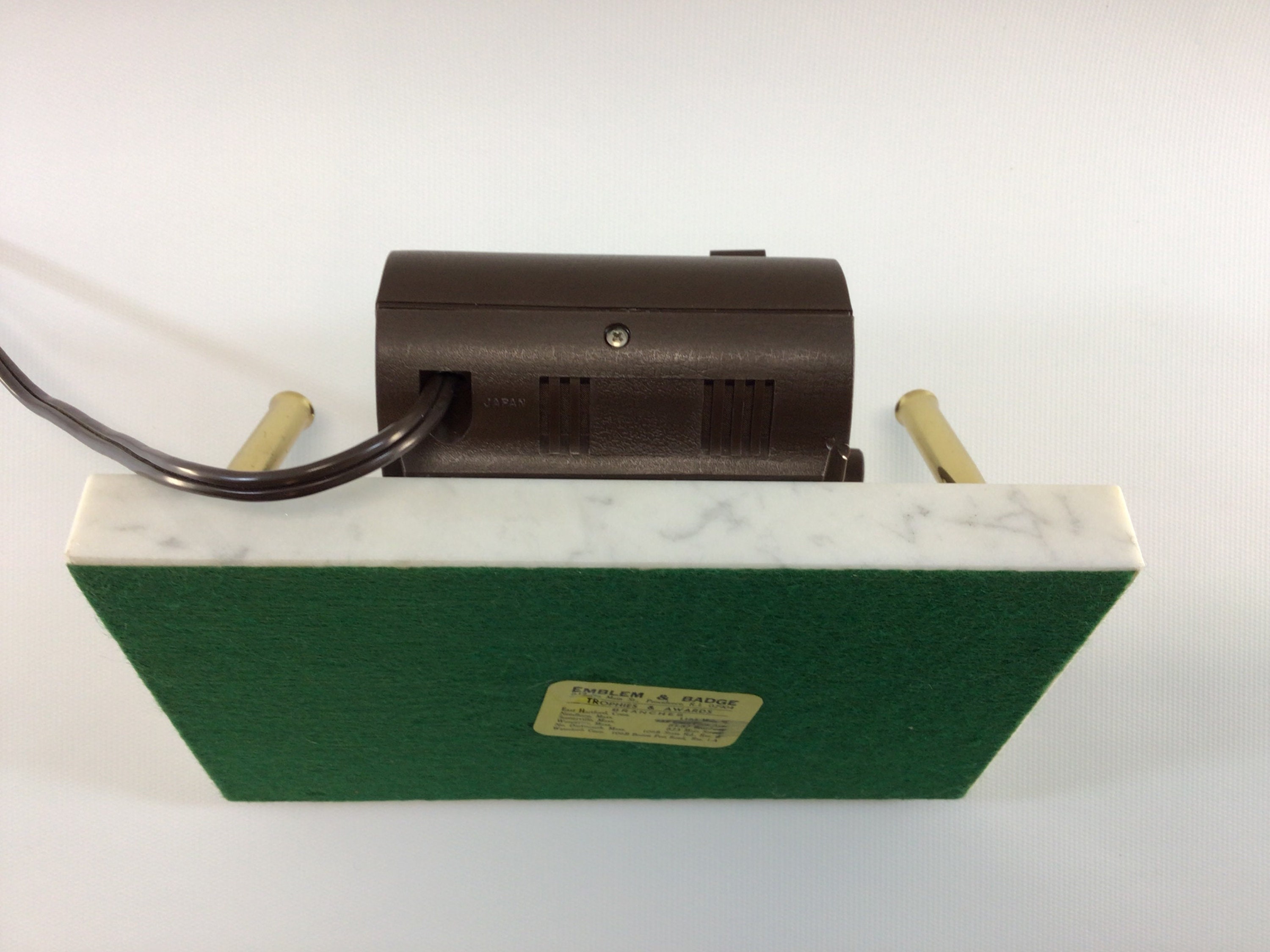 Elgin Flip Alarm Clock on Italian Marble Desk Set Vintage | Etsy