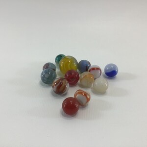 Assorted Toy Marbles Lot of 13 Includes One Yellow Clear Shooter ...