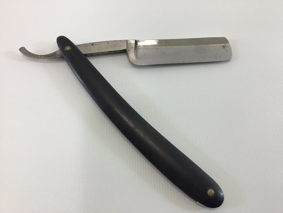 Vintage Straight Razor Clauss Fremont Ohio Black Bakelite - Etsy
