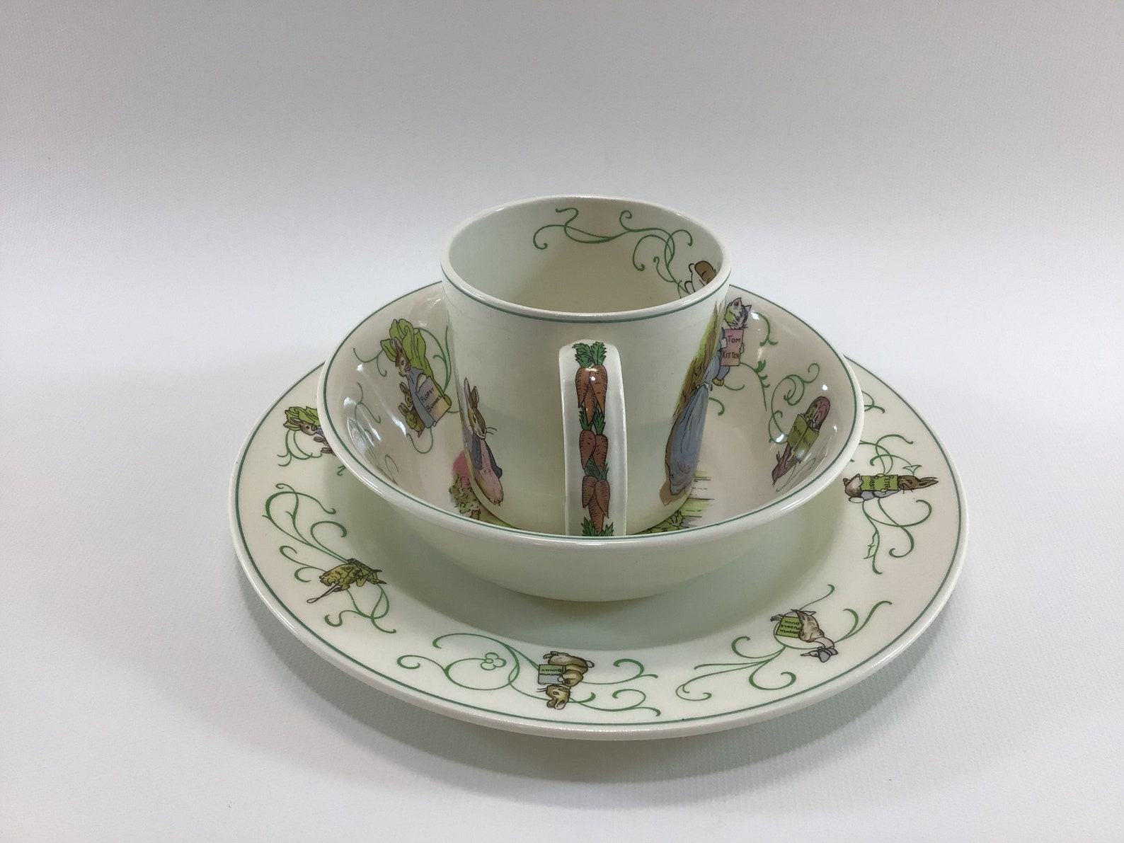 Beatrix Potter Peter Rabbit CM6466 3 Piece Dish Set 1950's - Etsy