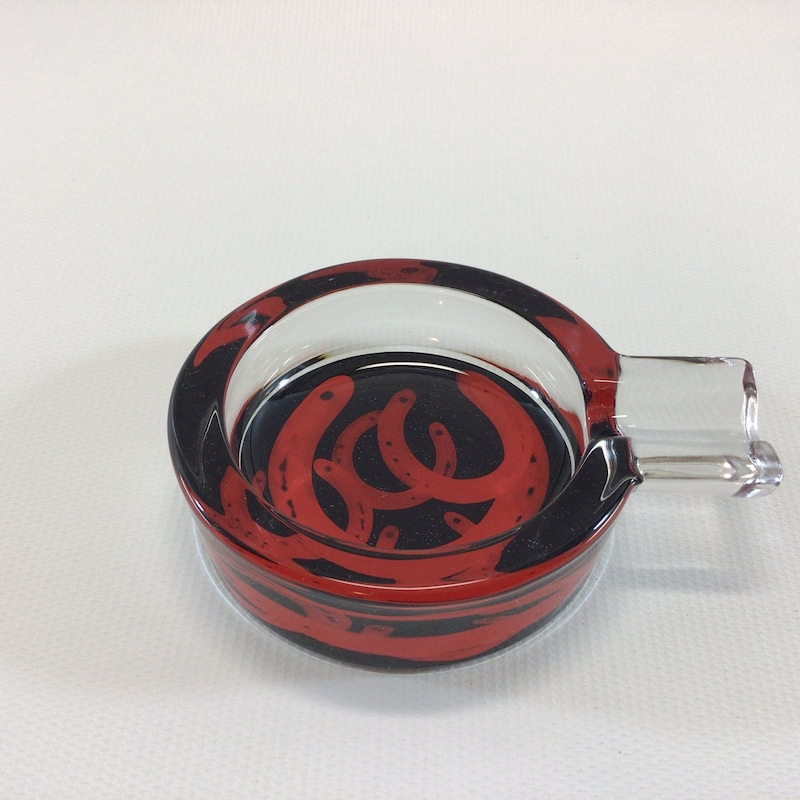 Glass Horseshoe Ashtray - Etsy