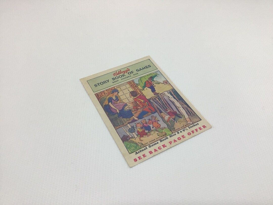 Kellogg's Breakfast Cereal Story Book of Games Vintage Advertising ...