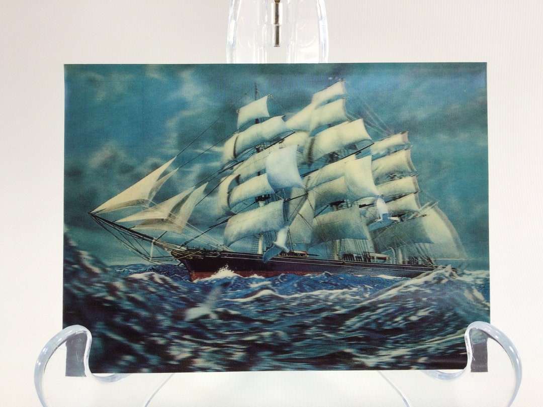 Oversize Art Postcard TOPPAN 3D CARD Sailing Vessel SSP 592 Vintage ...