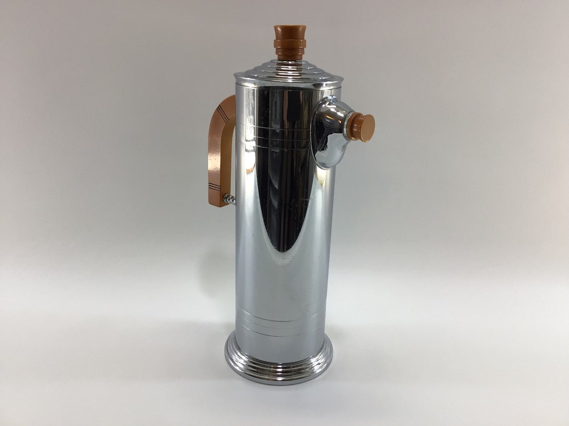 Cocktail Shaker Art Deco Barware Decor Butterscotch Bakelite / - Etsy
