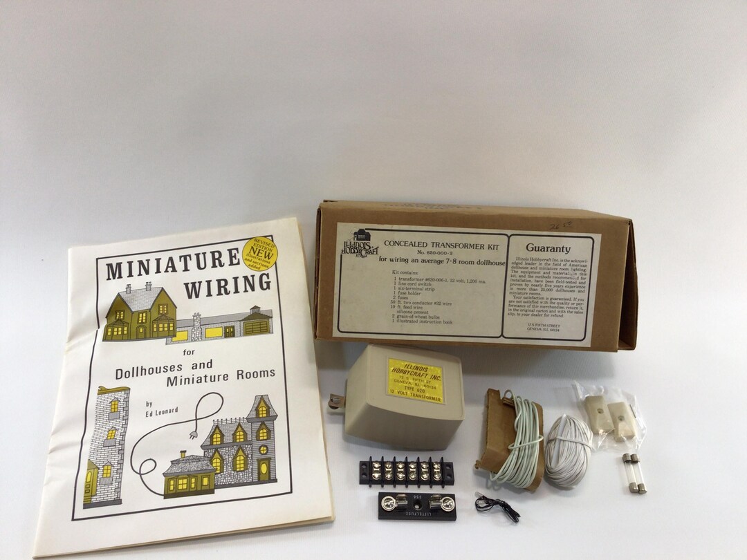 Dollhouse / Diorama Lighting Kit 2 Light Bulb Vintage Incandescent Tech ...